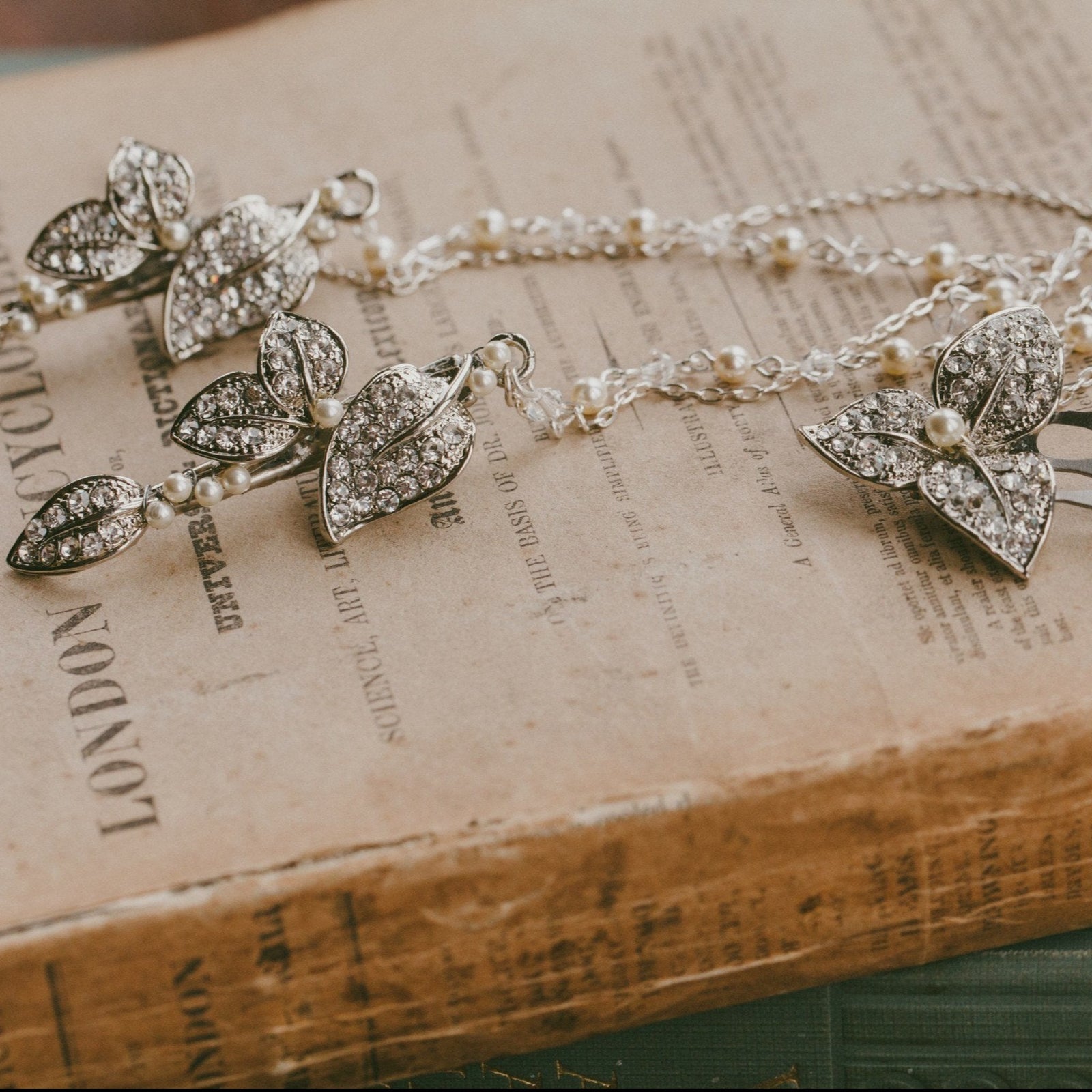 Camomile, Draping Pearl & Crystal Headpiece - Jules Bridal Jewellery ...